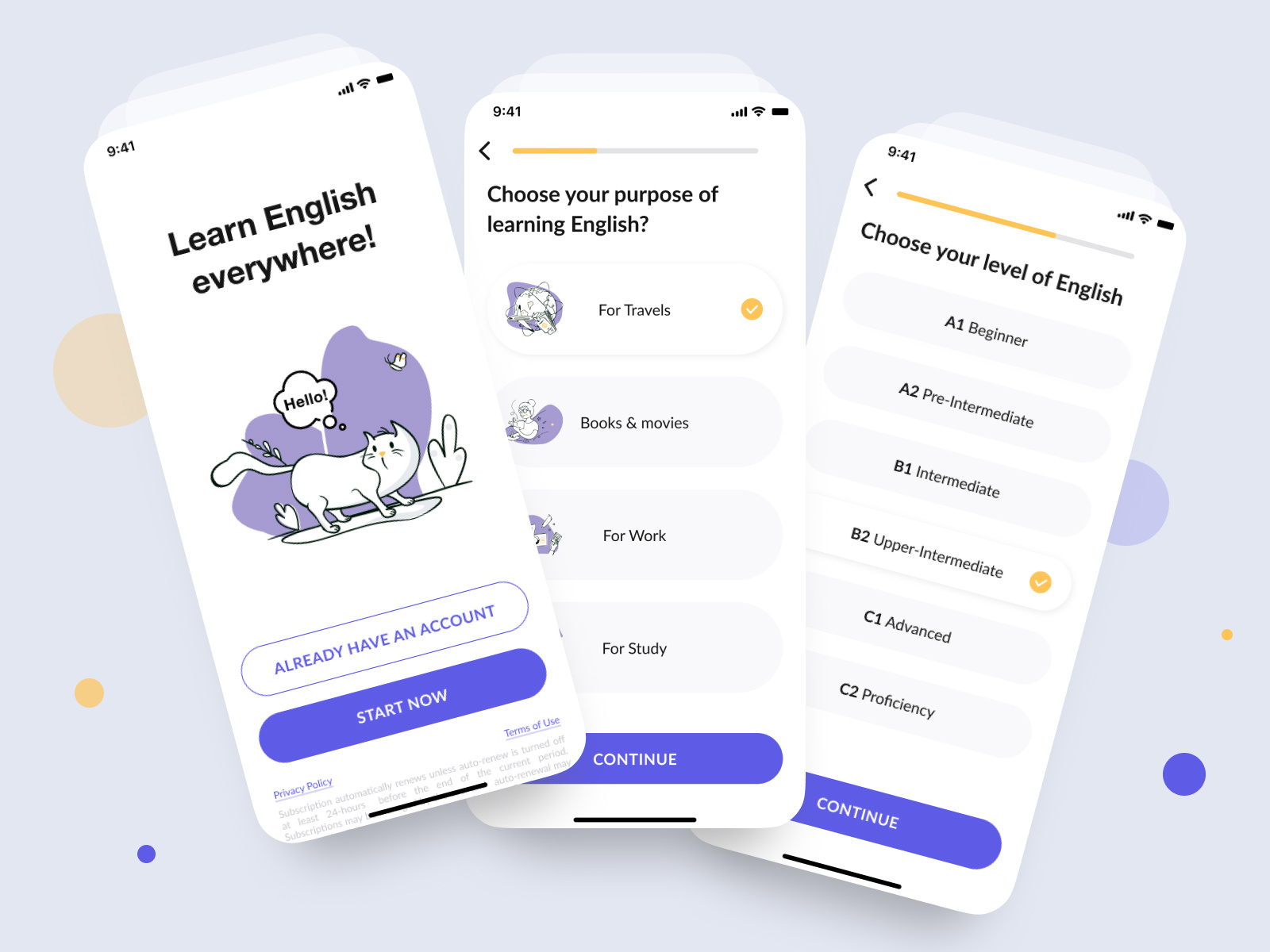 App for learning English Part 1 by Tetiana Pylypenko on Dribbble