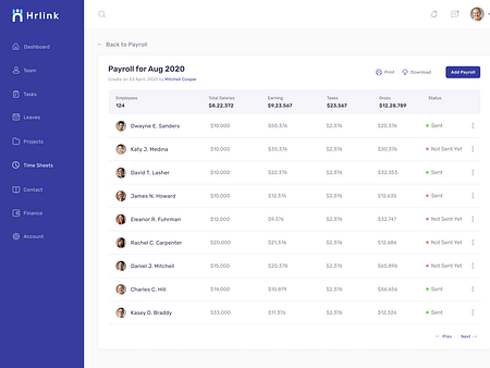 Hrlink HR Management Software by Shahin Srowar🚀 for Respogrid on Dribbble