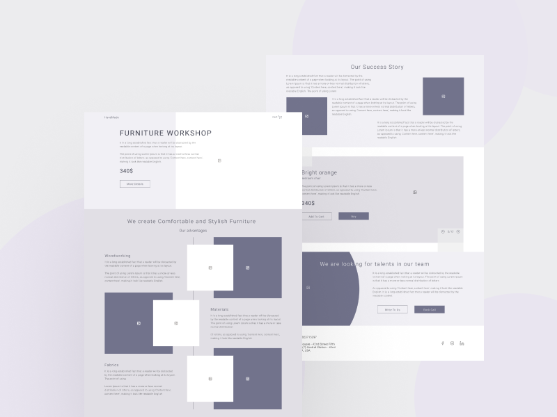 Wireframe by Leila Kazymova on Dribbble