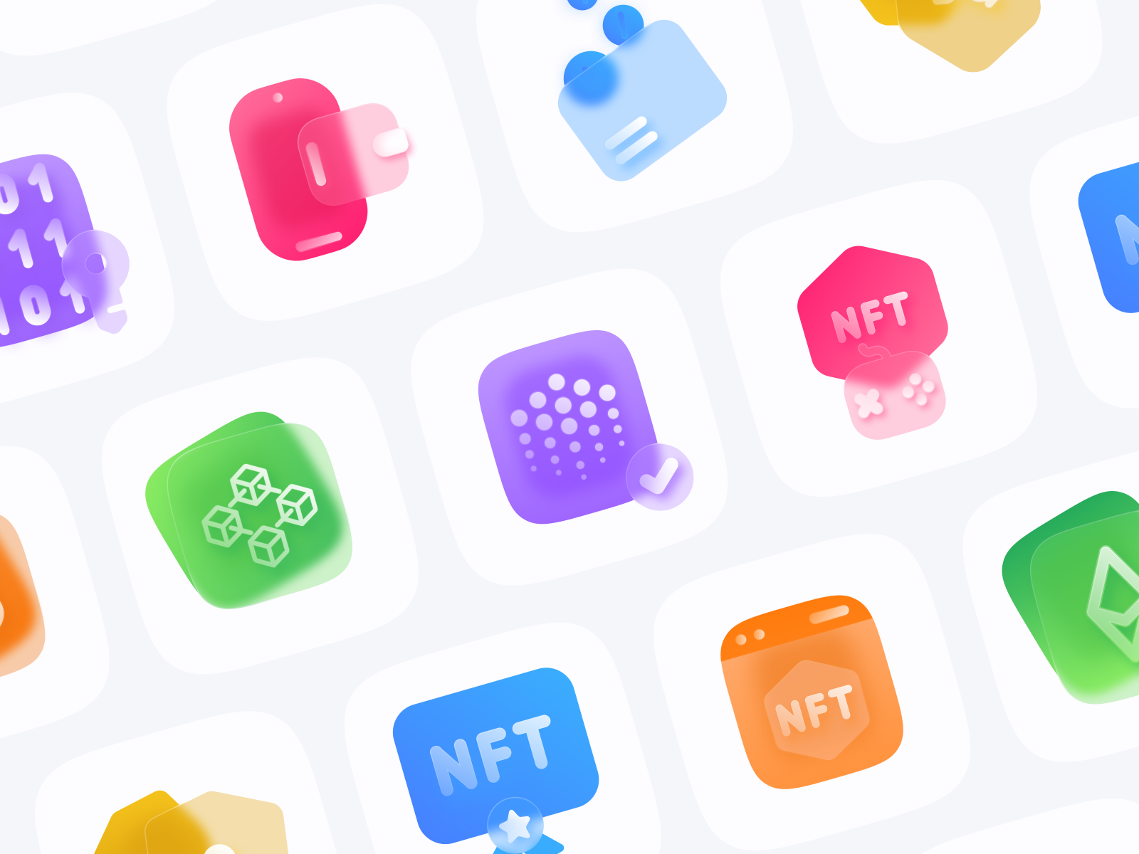 Web 3 Glass Icons by Mohammad Reza Panahi for DeXign Studio on Dribbble