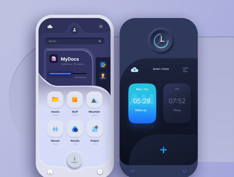 Dribbble - Mobile App Concept.png by Katie Divs