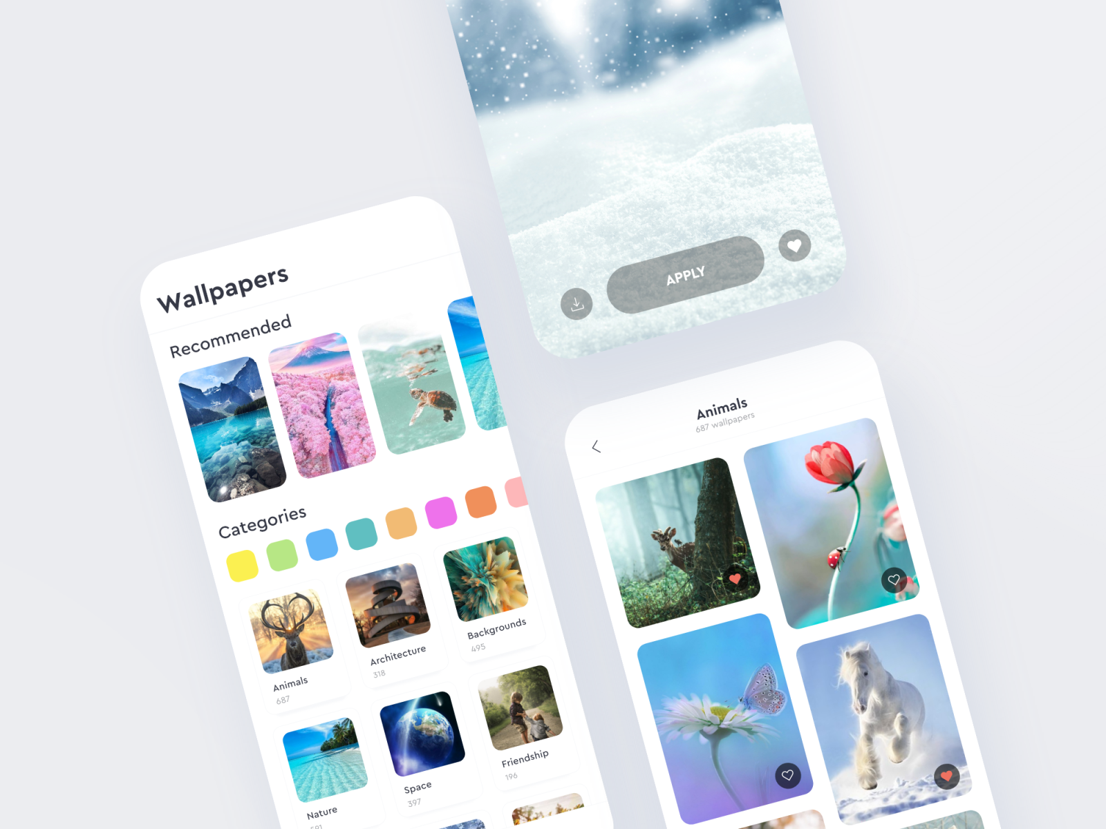 Wallpapers App UI by Bilal Ceylan on Dribbble