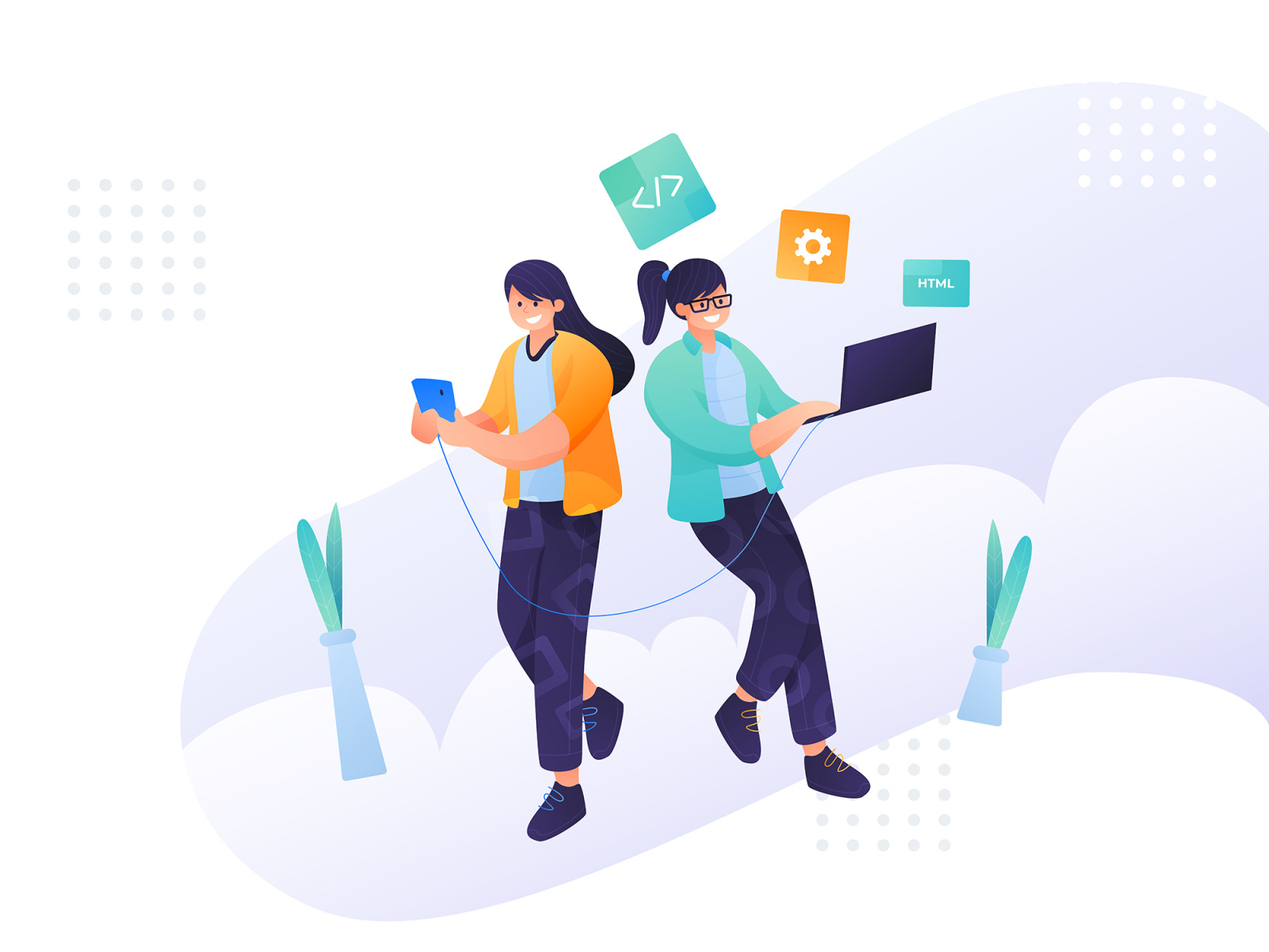 Unique Programming Illustration by Greative Studio on Dribbble