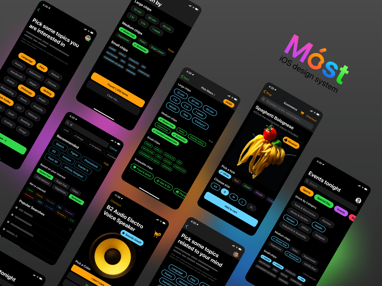 Figma iOS kit - Chips UI design by Roman Kamushken for Setproduct on ...