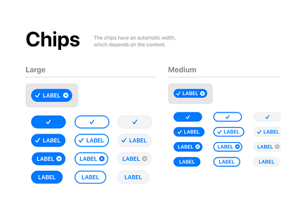 Figma iOS kit - Chips UI design by Roman Kamushken for Setproduct on Dribbble