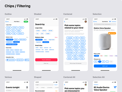 Figma iOS kit - Chips UI design by Roman Kamushken for Setproduct on Dribbble