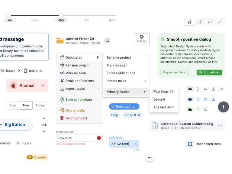 Figma & React components - Segmented tabs by Roman Kamushken for ...