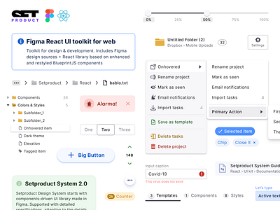 Breadcrumbs UI design component - React UI kit for Figma by Roman Kamushken for Setproduct on ...