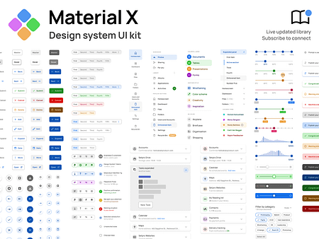Material-X design system UI kit for Figma by Roman Kamushken for ...