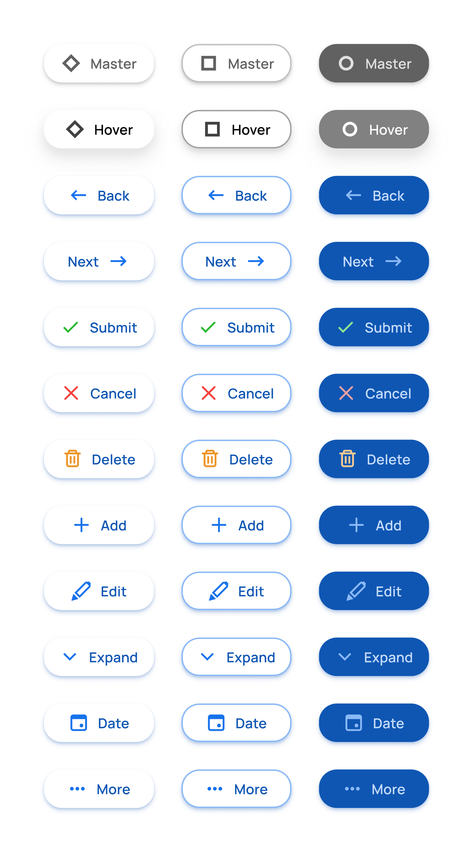 FAB Extended - Buttons UI design for Material X kit by Roman Kamushken ...