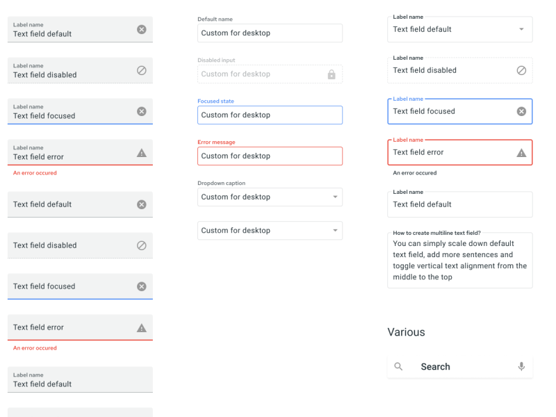 Figma Material Design UI kit by Roman Kamushken for Setproduct on Dribbble