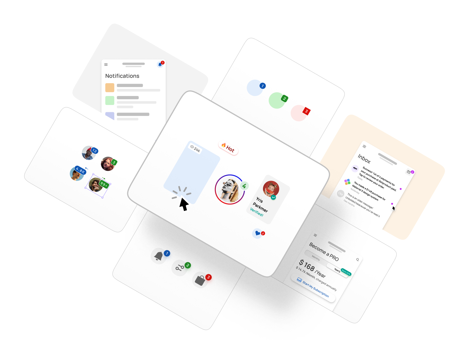Badge (aka Tag) UI design exploration by Roman Kamushken for Setproduct ...