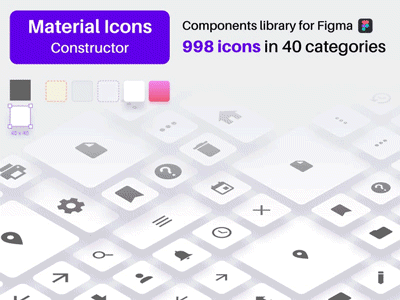 1000+ material icons pack by Roman Kamushken on Dribbble