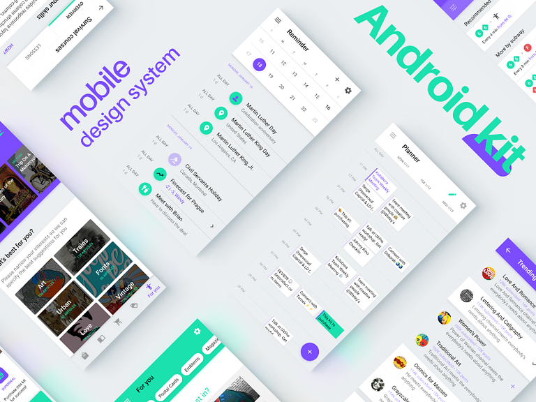 Android kit. Figma mobile templates v1.2 by Roman Kamushken on Dribbble