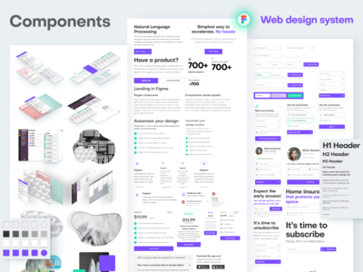 Web design components in Figma by Roman Kamushken - Dribbble