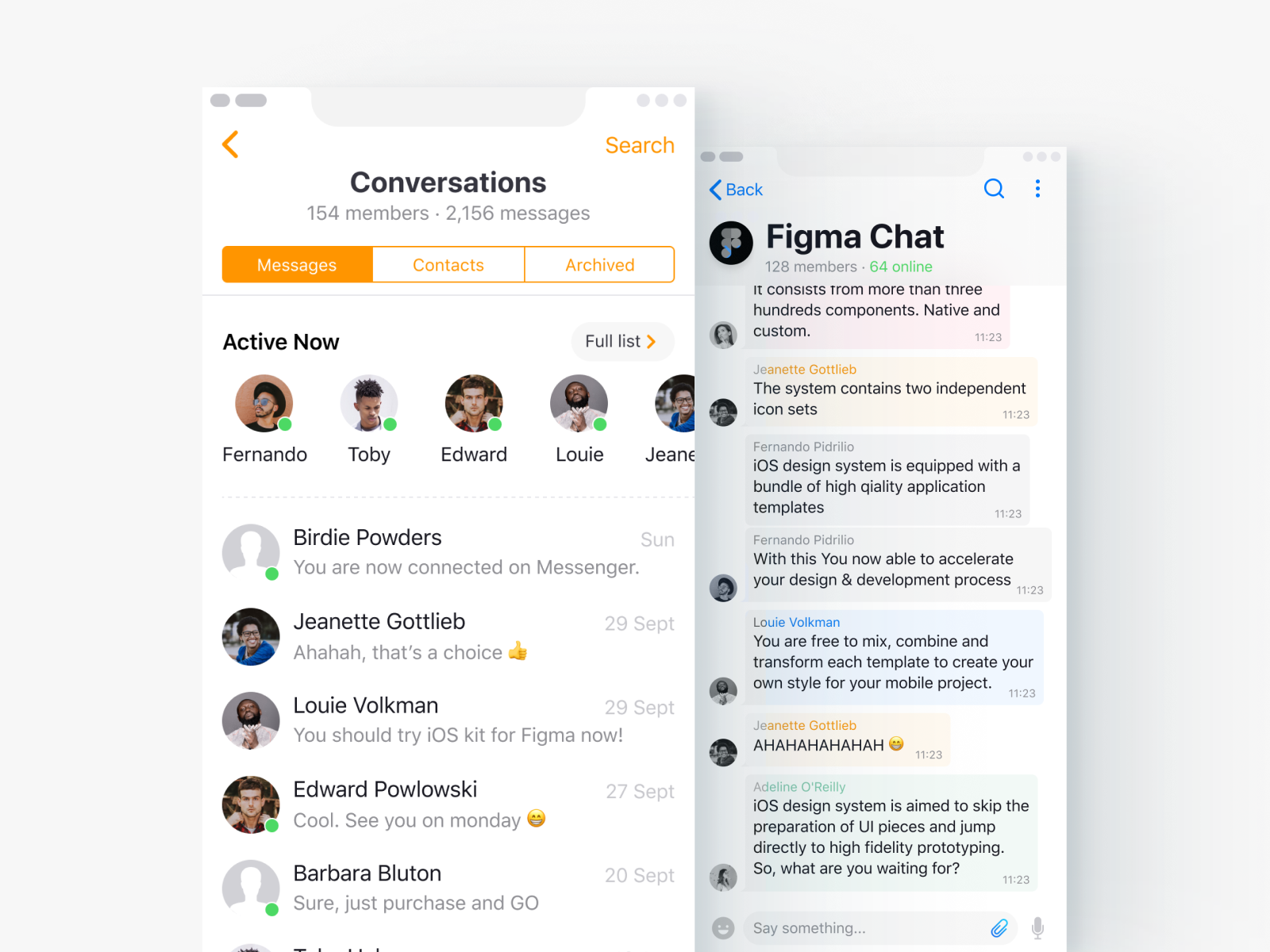 Figma Templates. List, Messenger, Chat, Maps, Navigation by Roman ...