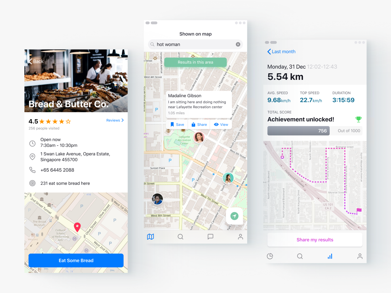Figma Templates. List, Messenger, Chat, Maps, Navigation by Roman ...