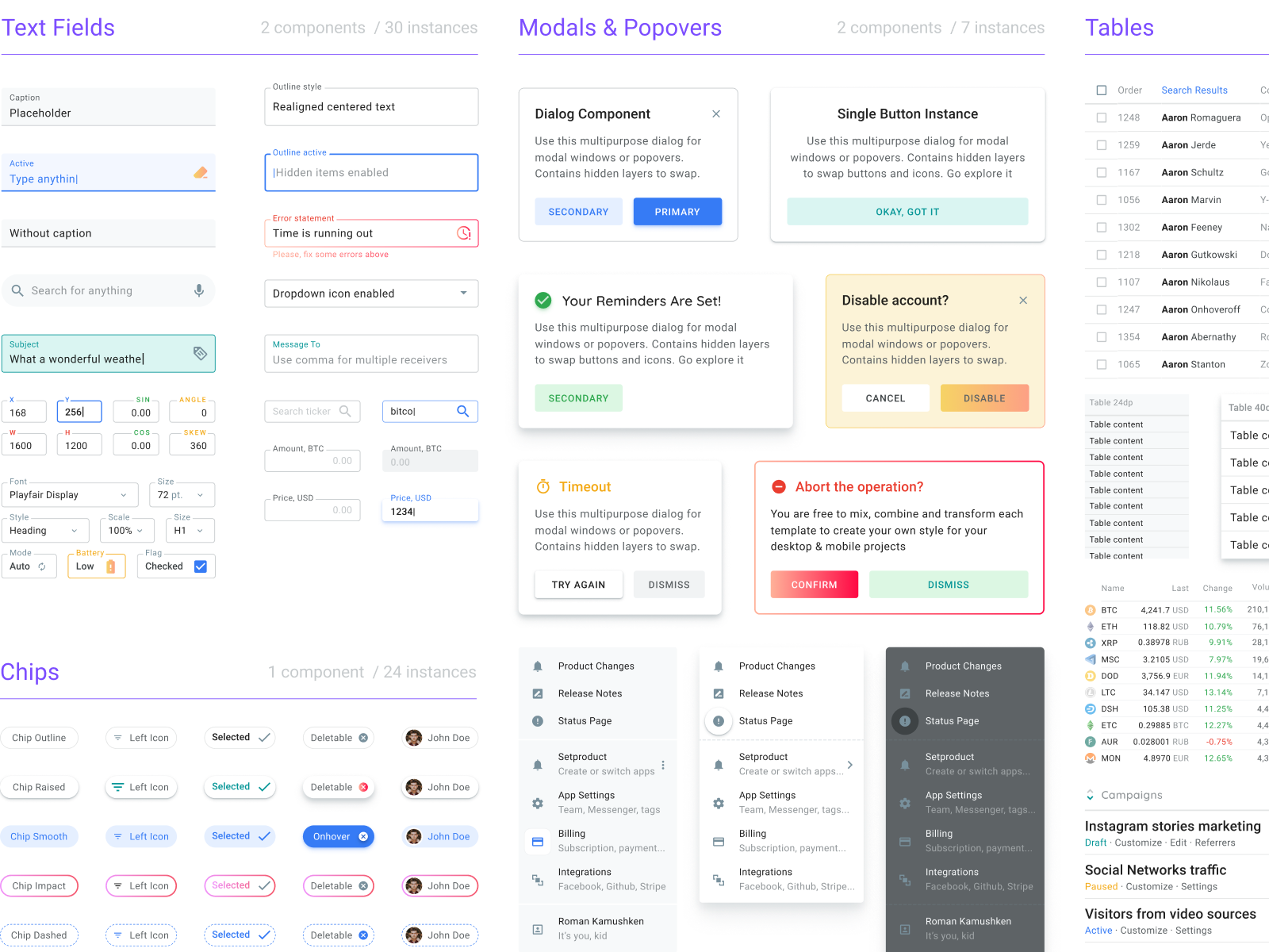 Ui Kit For Desktop Apps by Roman Kamushken on Dribbble