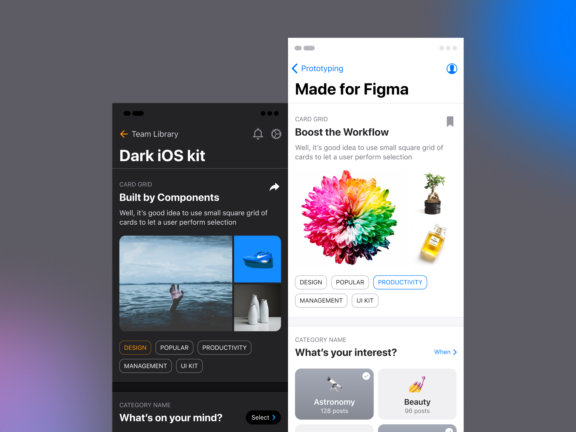 iOS Design Kit Dark & Light Layouts by Roman Kamushken on Dribbble