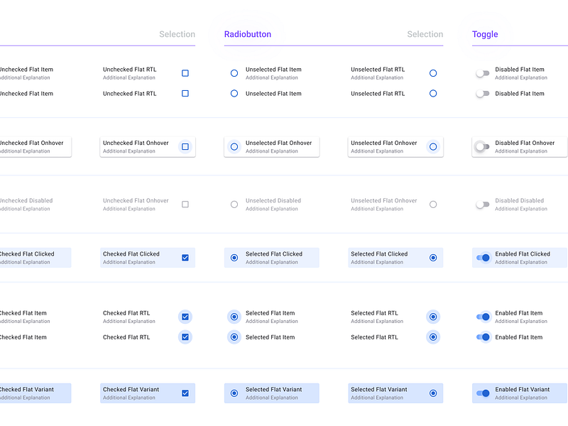 Design System Components - Checkbox Selection UI by Roman Kamushken on ...