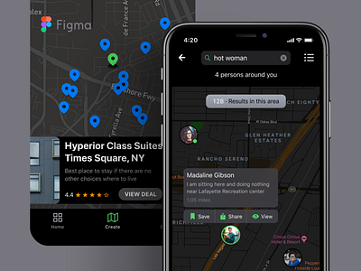 iOS Maps Design Templates by Roman Kamushken on Dribbble