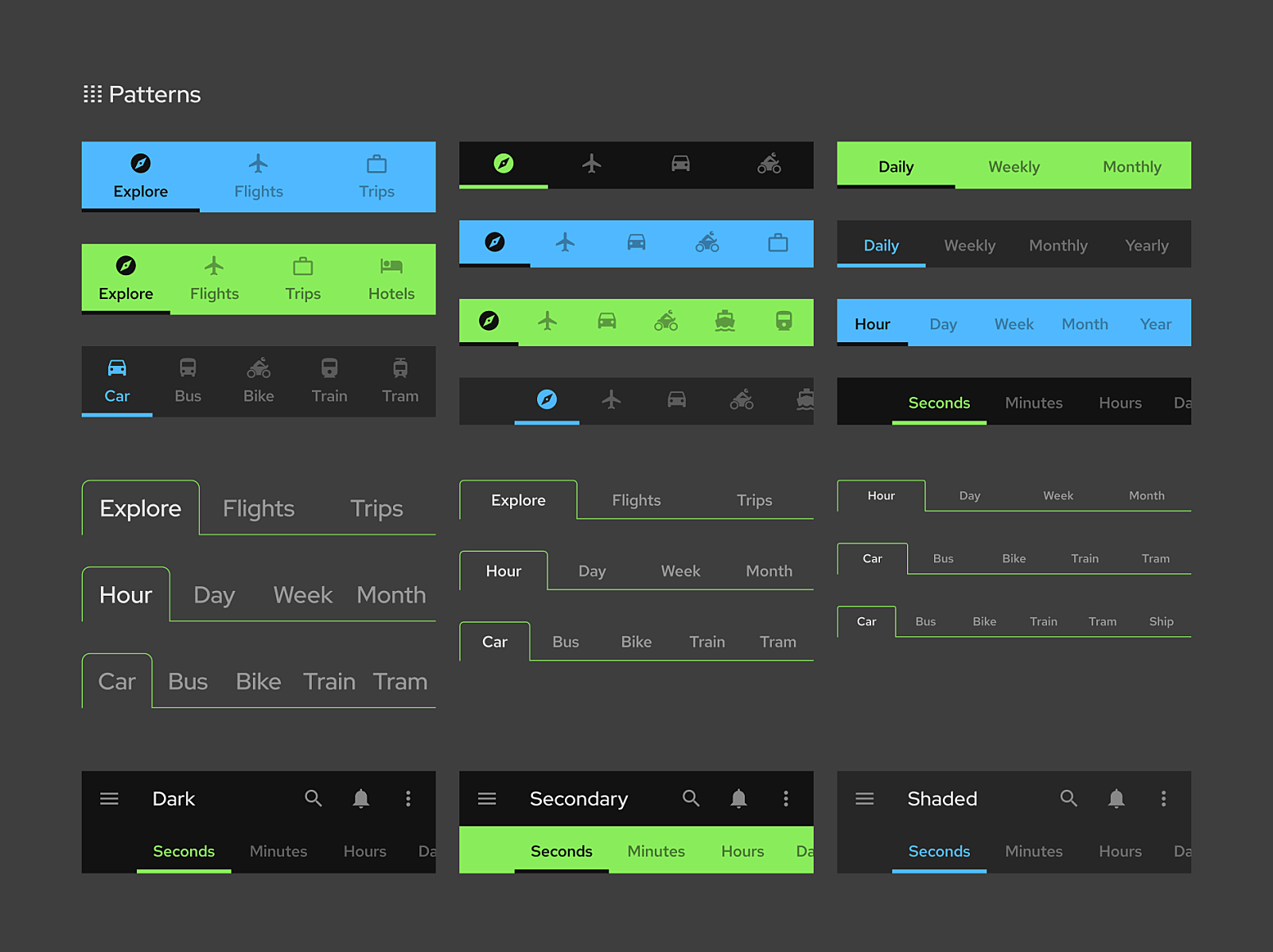 Material Tabs UI Design Components For Figma By Roman Kamushken On