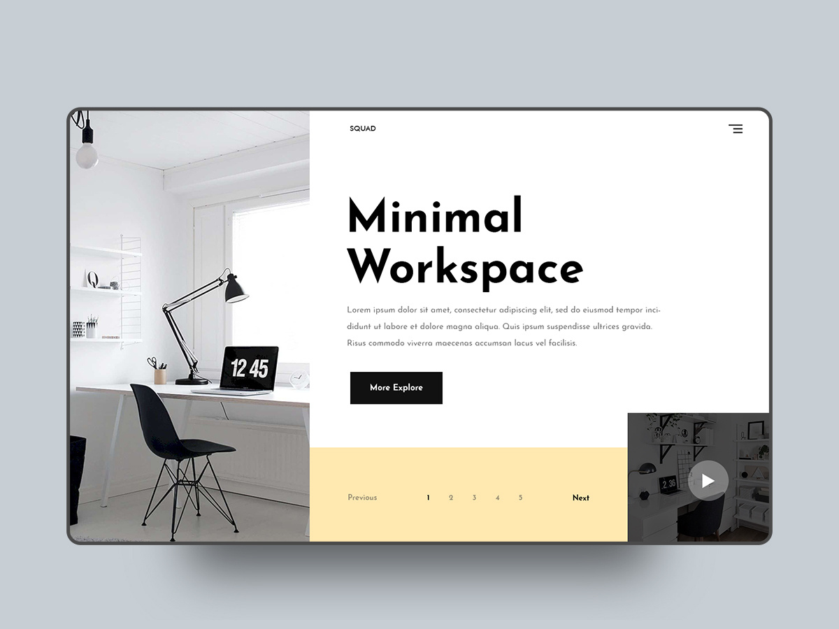 Minimal Workspace UI Explore by Psdtowpservice.com on Dribbble