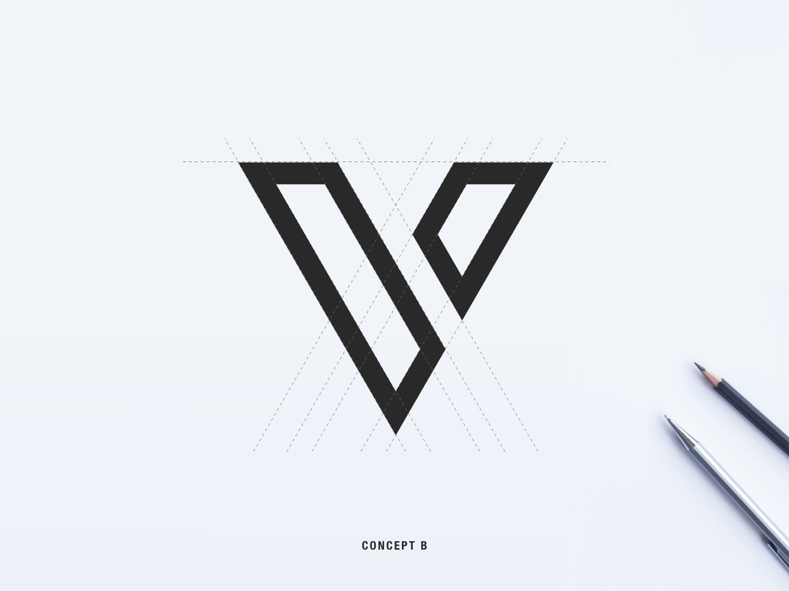'V' Logo Concept B Process by Red Kite Design on Dribbble