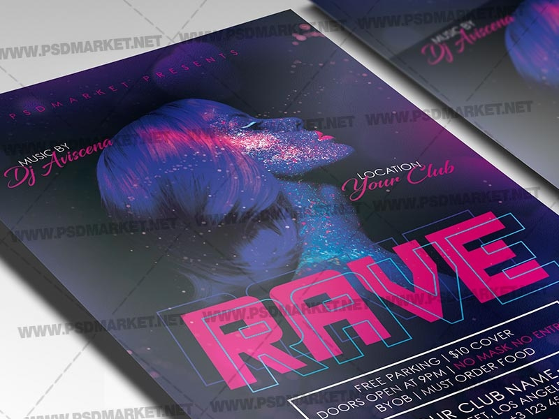 Rave Club Template - Flyer PSD by PSD market on Dribbble