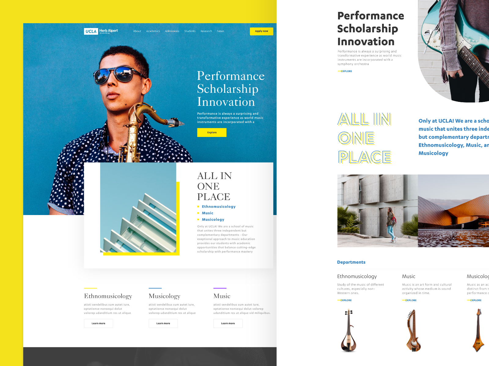 UCLA Herb Albert School of Music by Levan Ambokadze on Dribbble