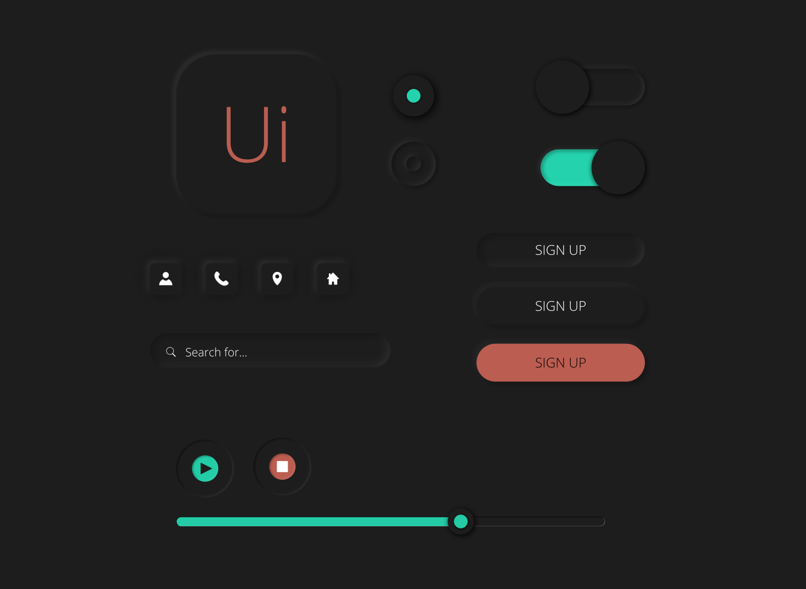 Neumorphism Ui by Ebba Dillner on Dribbble