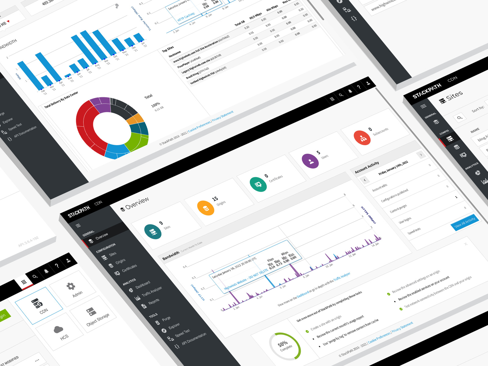 UI, UX, and frontend for StackPath CDN by Yeny Rubiano on Dribbble