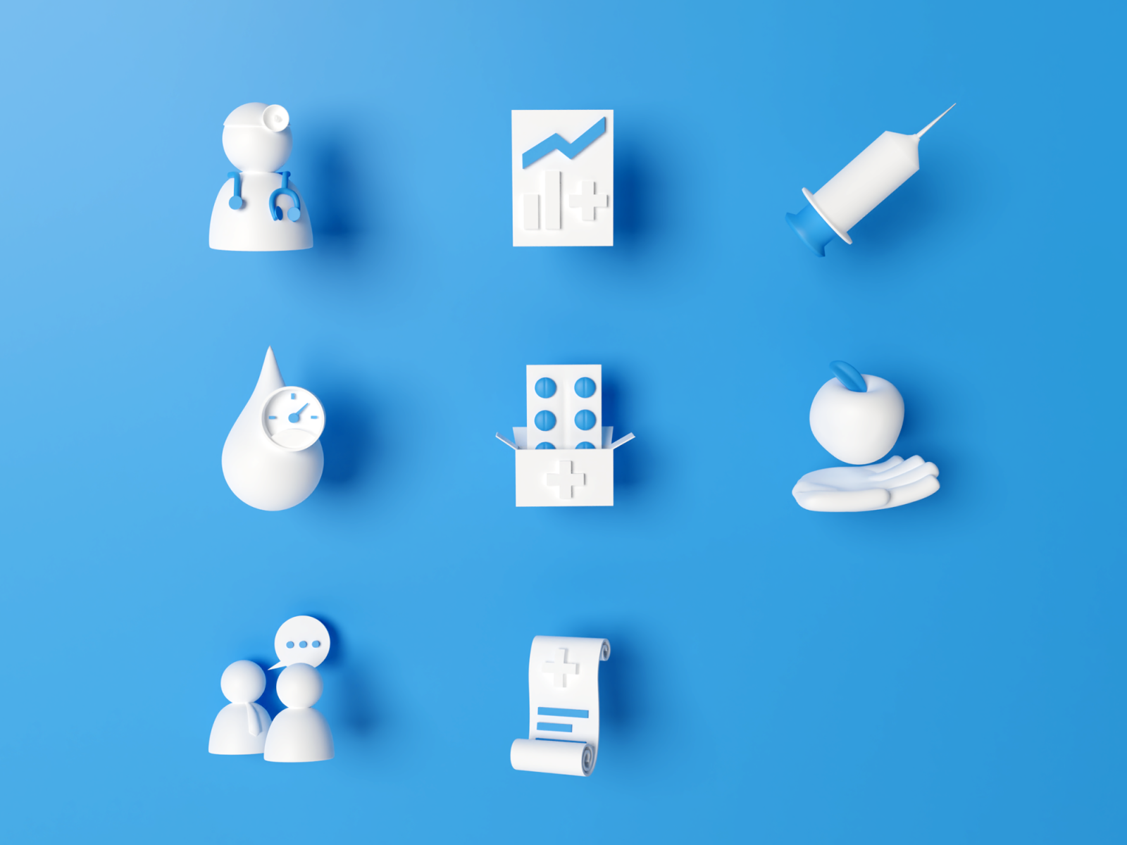 Health Icons 3D by Raphael Wennmacher on Dribbble