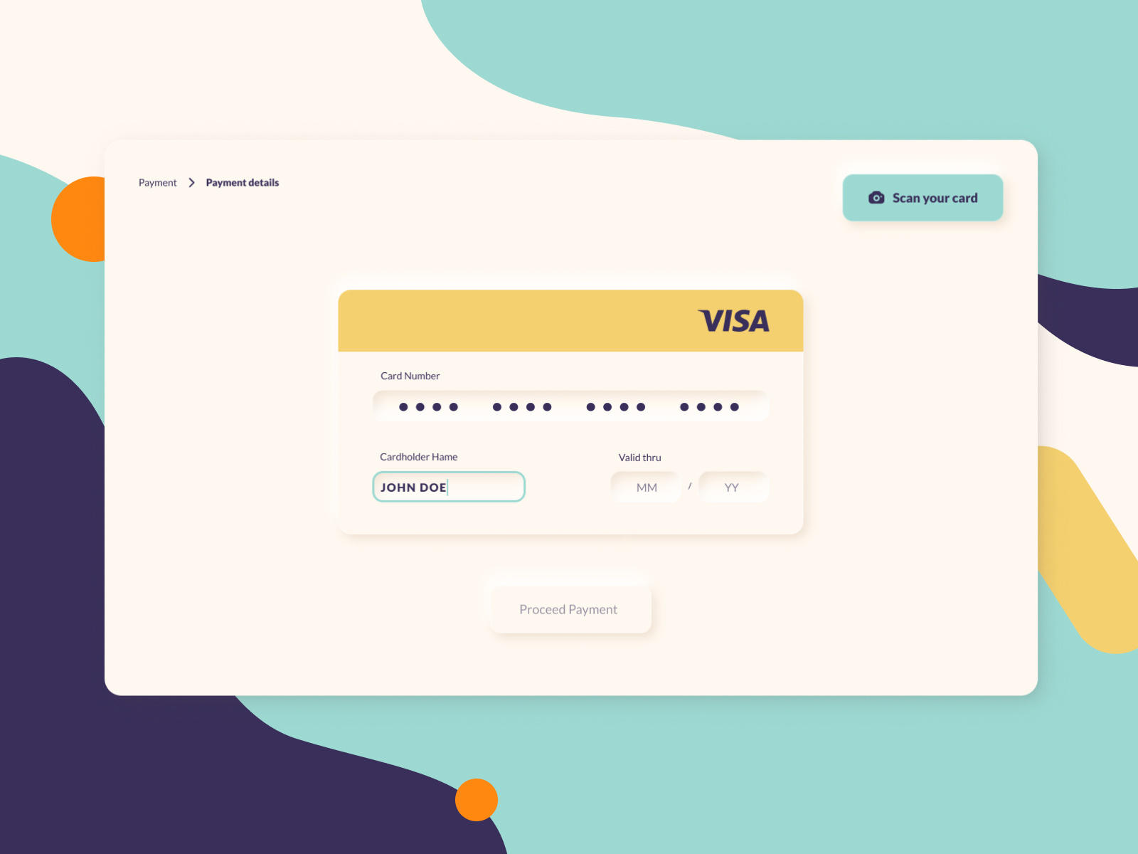 004 Credit Card Payment | 100 Days of UI by Sveta Skrashchuk on Dribbble
