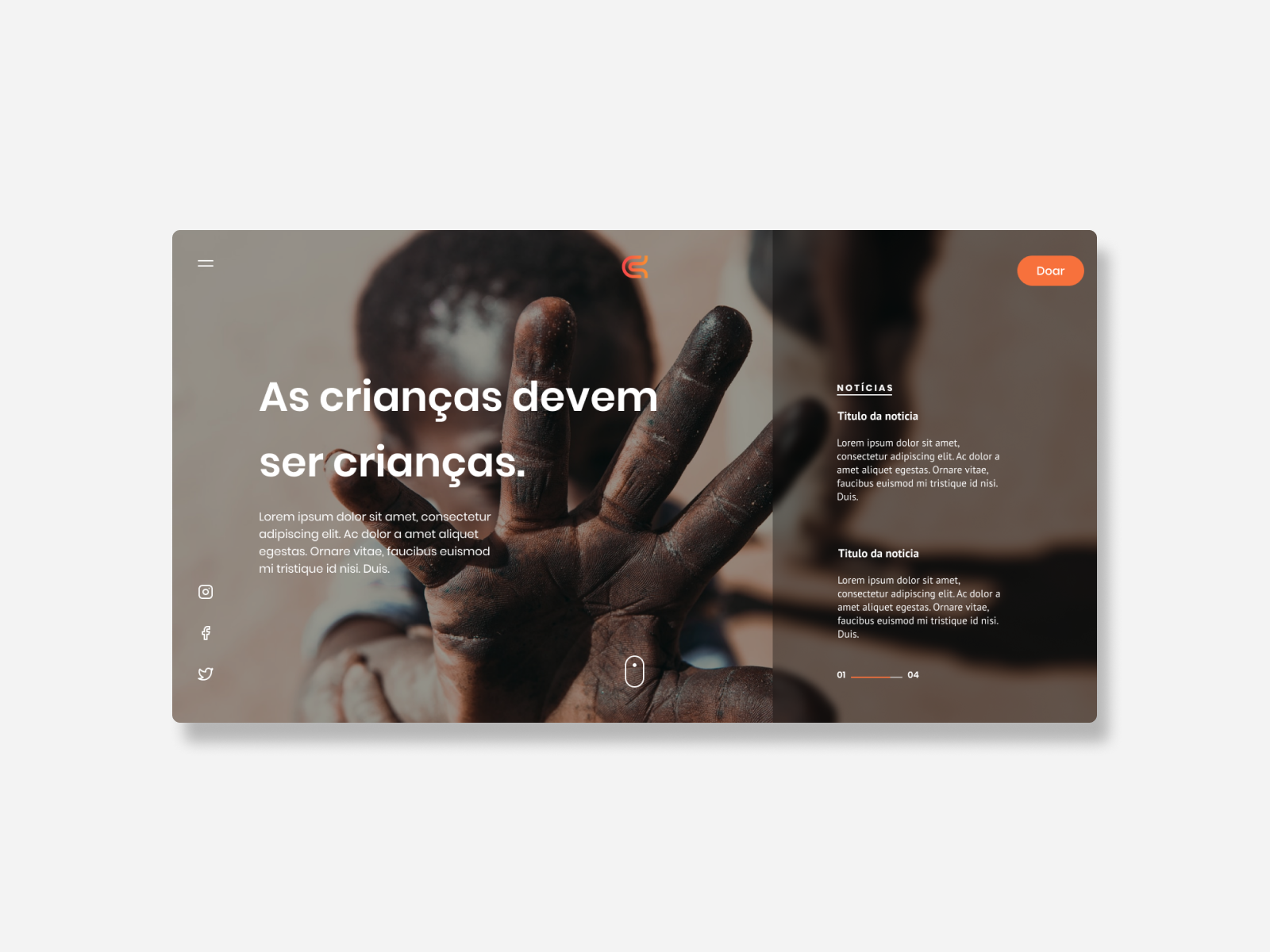 ONG Concept by Caio Heringer on Dribbble