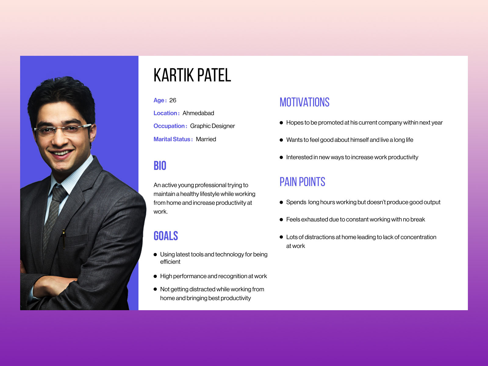 User Persona by Jinesh George on Dribbble
