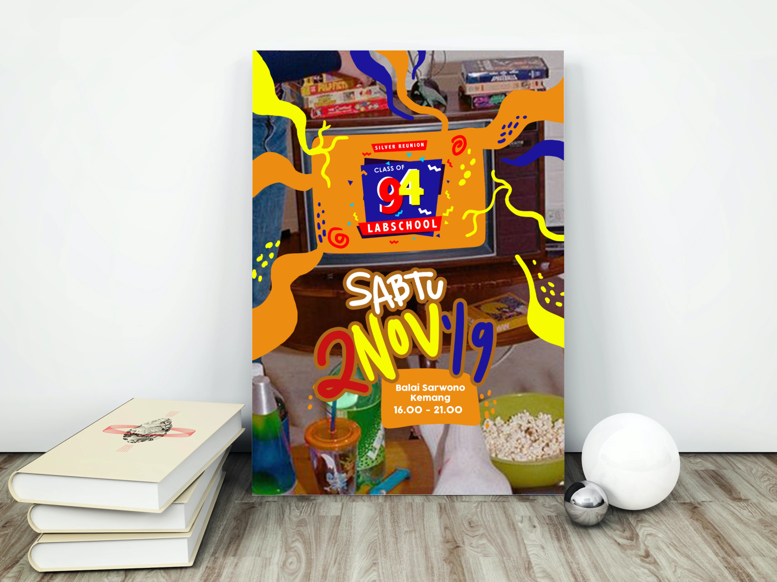 School Reunion Poster with 90s themes by DS digital factory on Dribbble