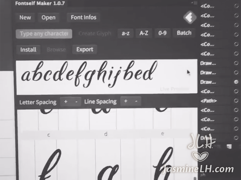 Typeface Design One (My Process 3) by Jasmine Lové on Dribbble