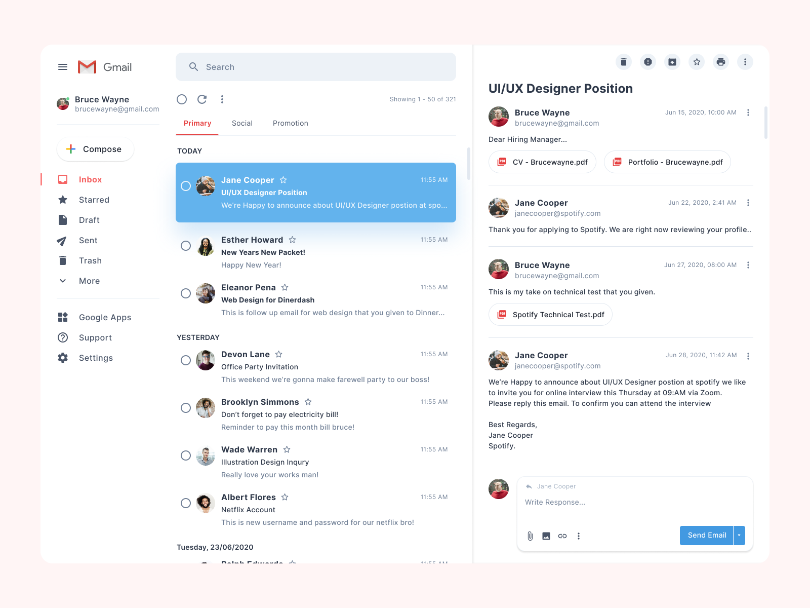 Redesign Gmail App Concept by Ario Seno on Dribbble