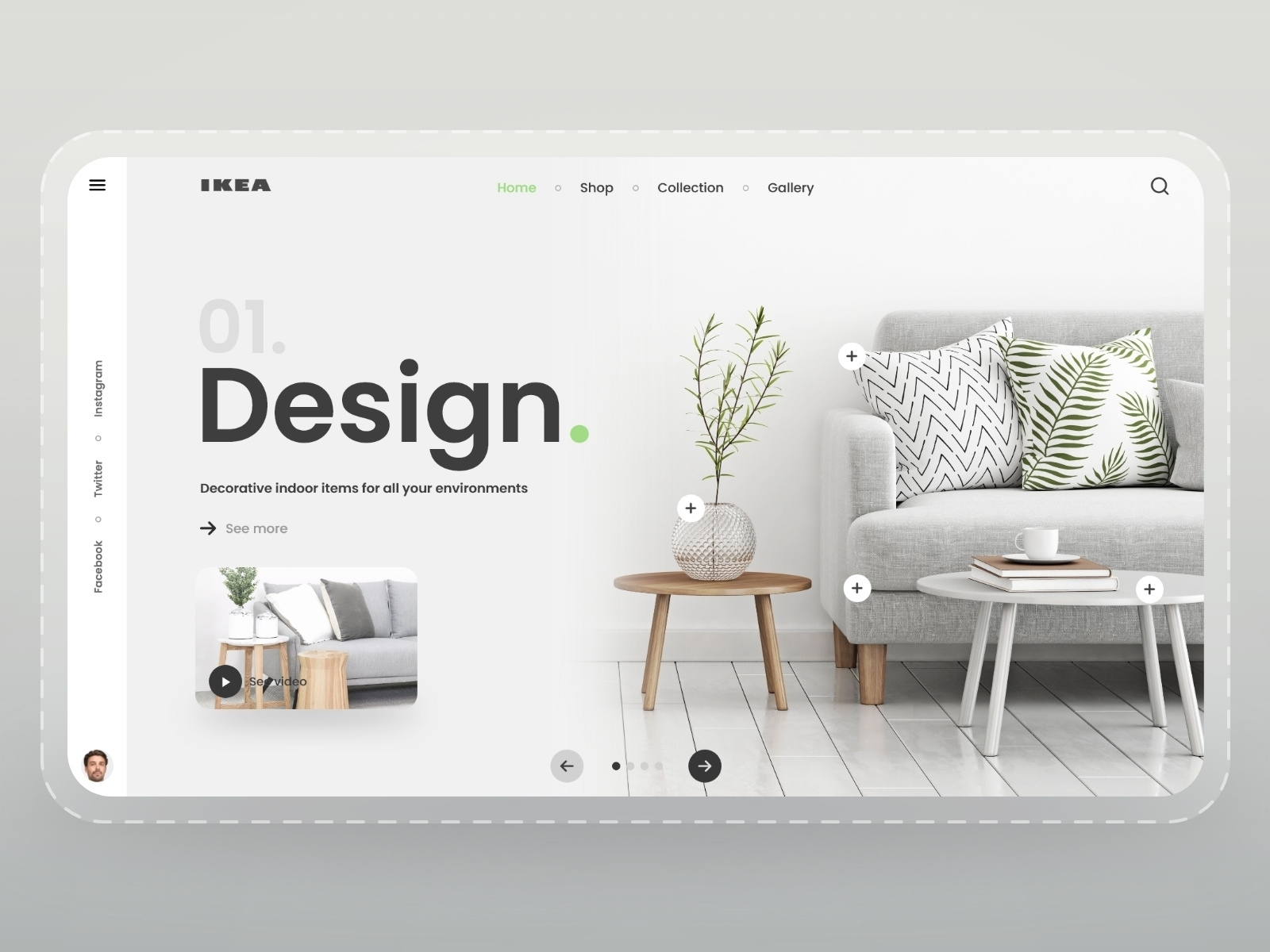 IKEA Landing Page - Web UI by Chaitanya Vishrojwar on Dribbble
