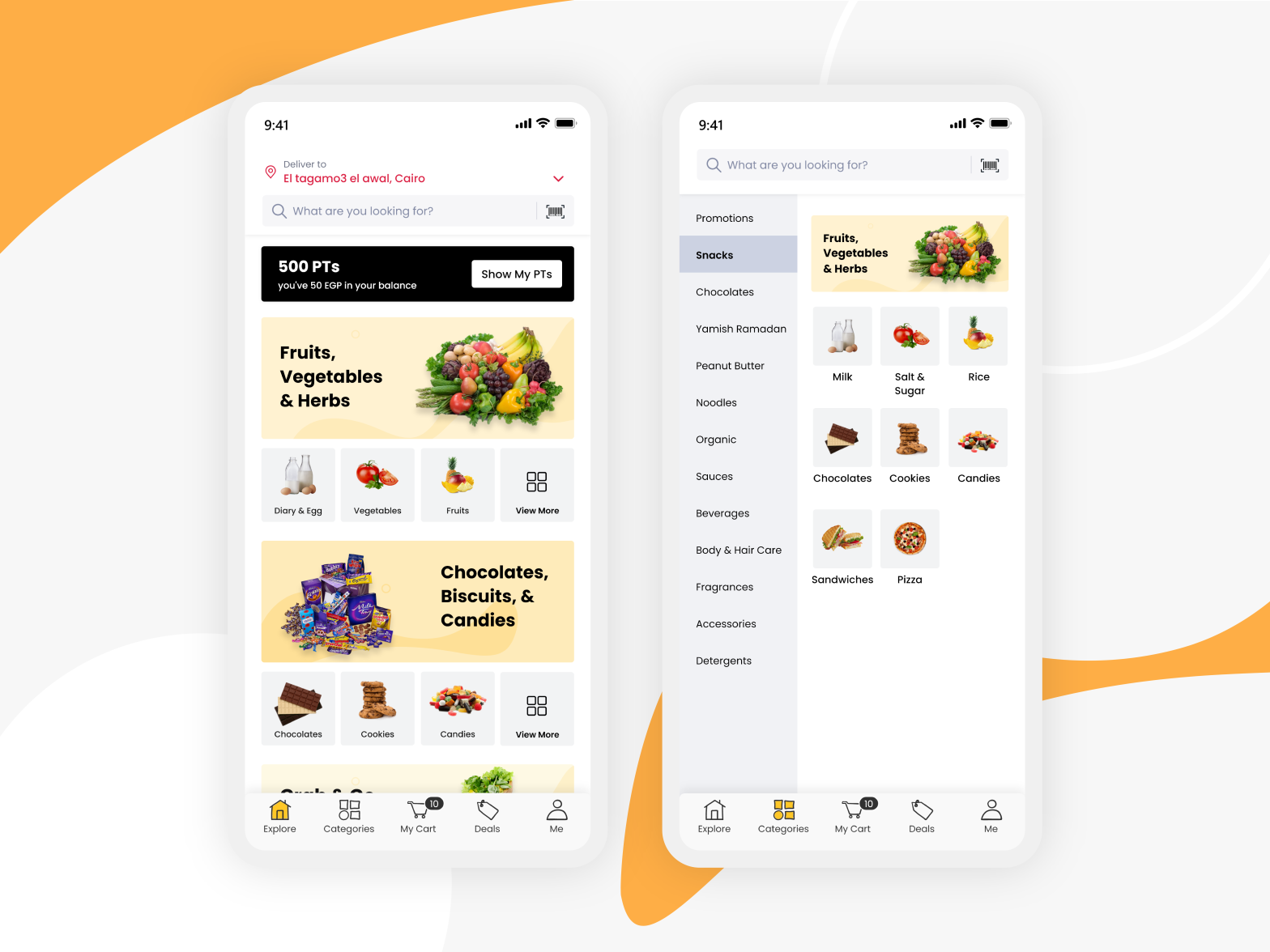 Grocery Application by AshraQat Alaa on Dribbble
