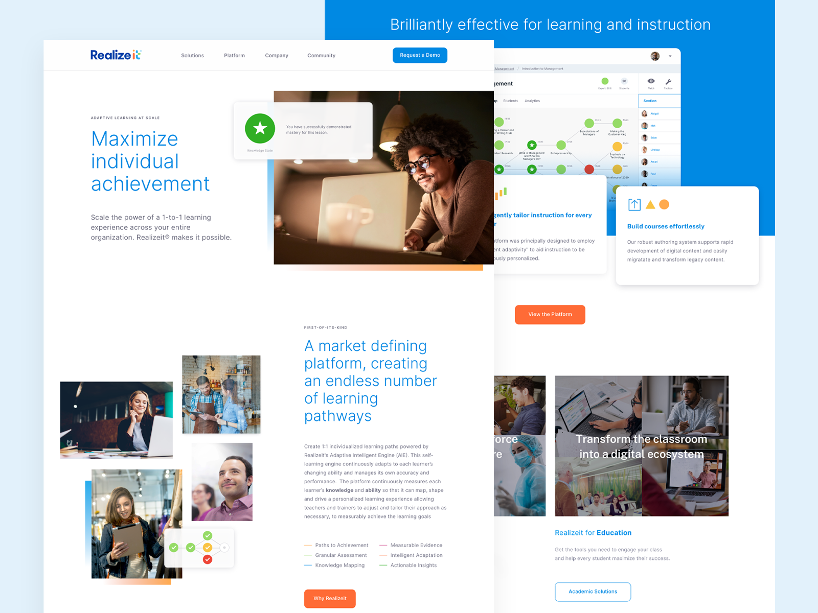 Realizeit Landing Page by Paul Wronski on Dribbble