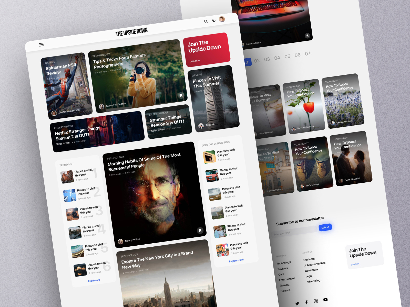 The Upside Down - Online Blog by Harmony Studio on Dribbble