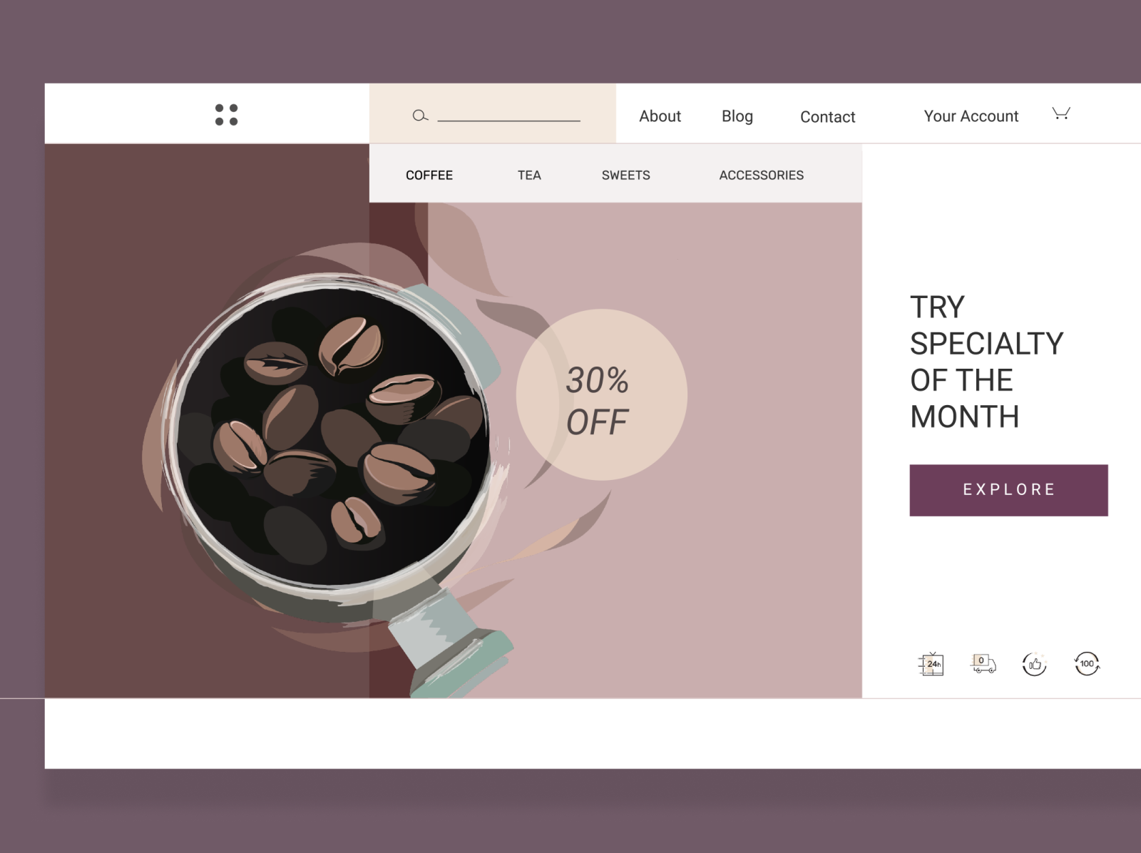 coffee shop - web design by Karolina Stepien on Dribbble
