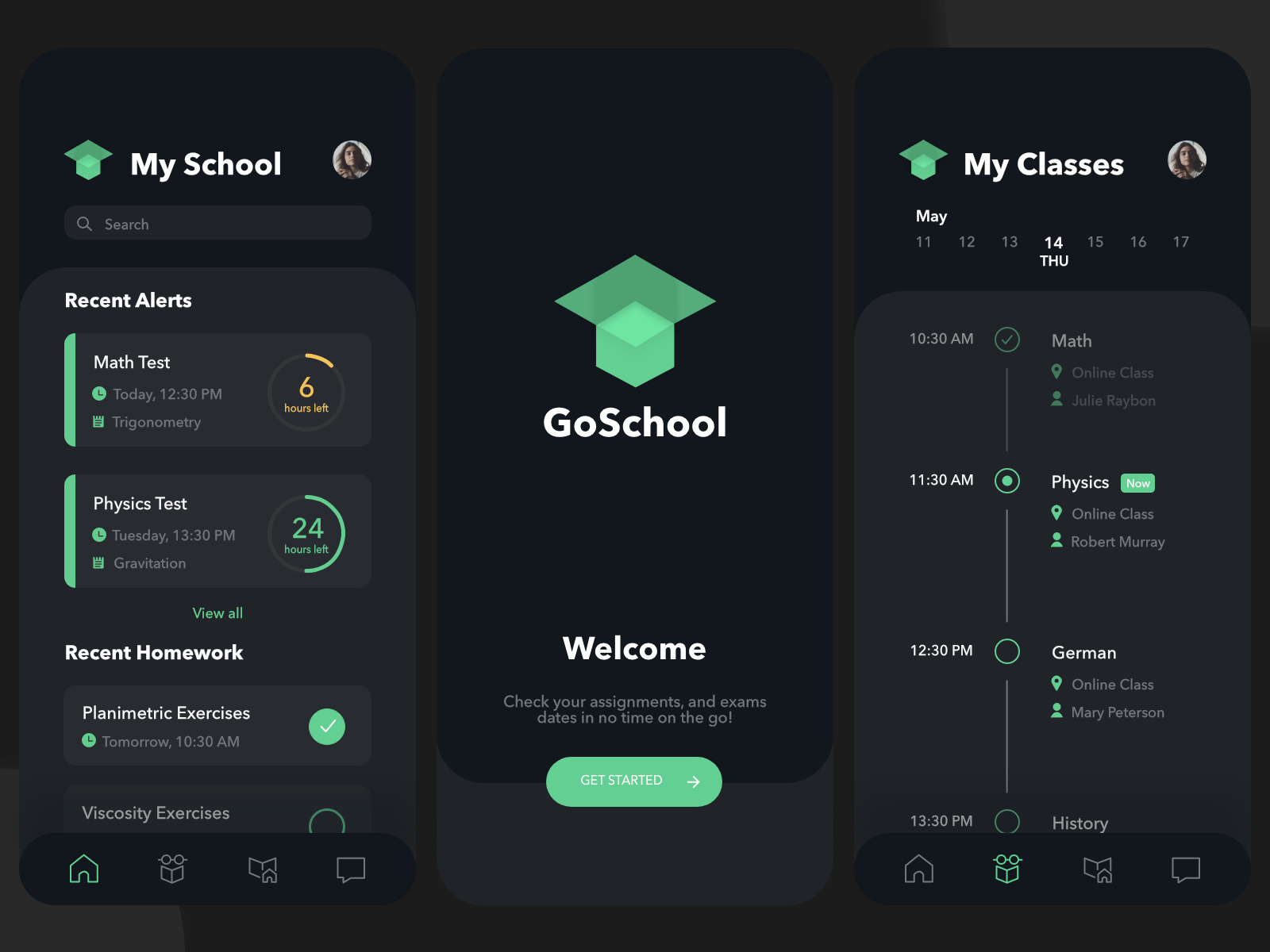 GoSchool App - Summary by Andreas Kruszakin-Liboska on Dribbble