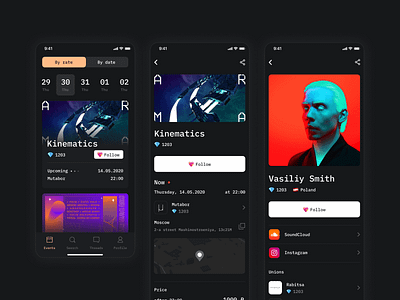 Rave APP by Mihail Ivlev on Dribbble