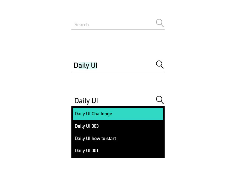 Daily UI#22 [ Search ] by Yukiko Kiguchi on Dribbble