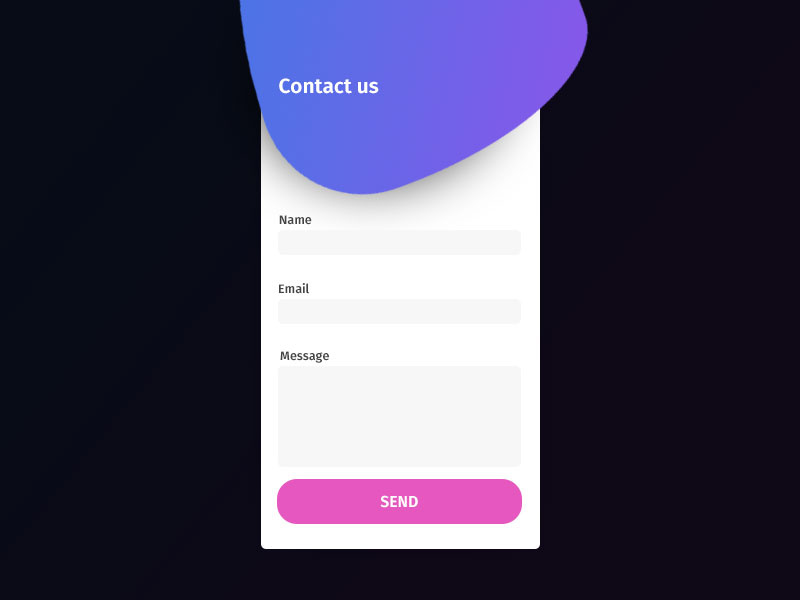 Daily UI#28 [ Contact us ] by Yukiko Kiguchi on Dribbble