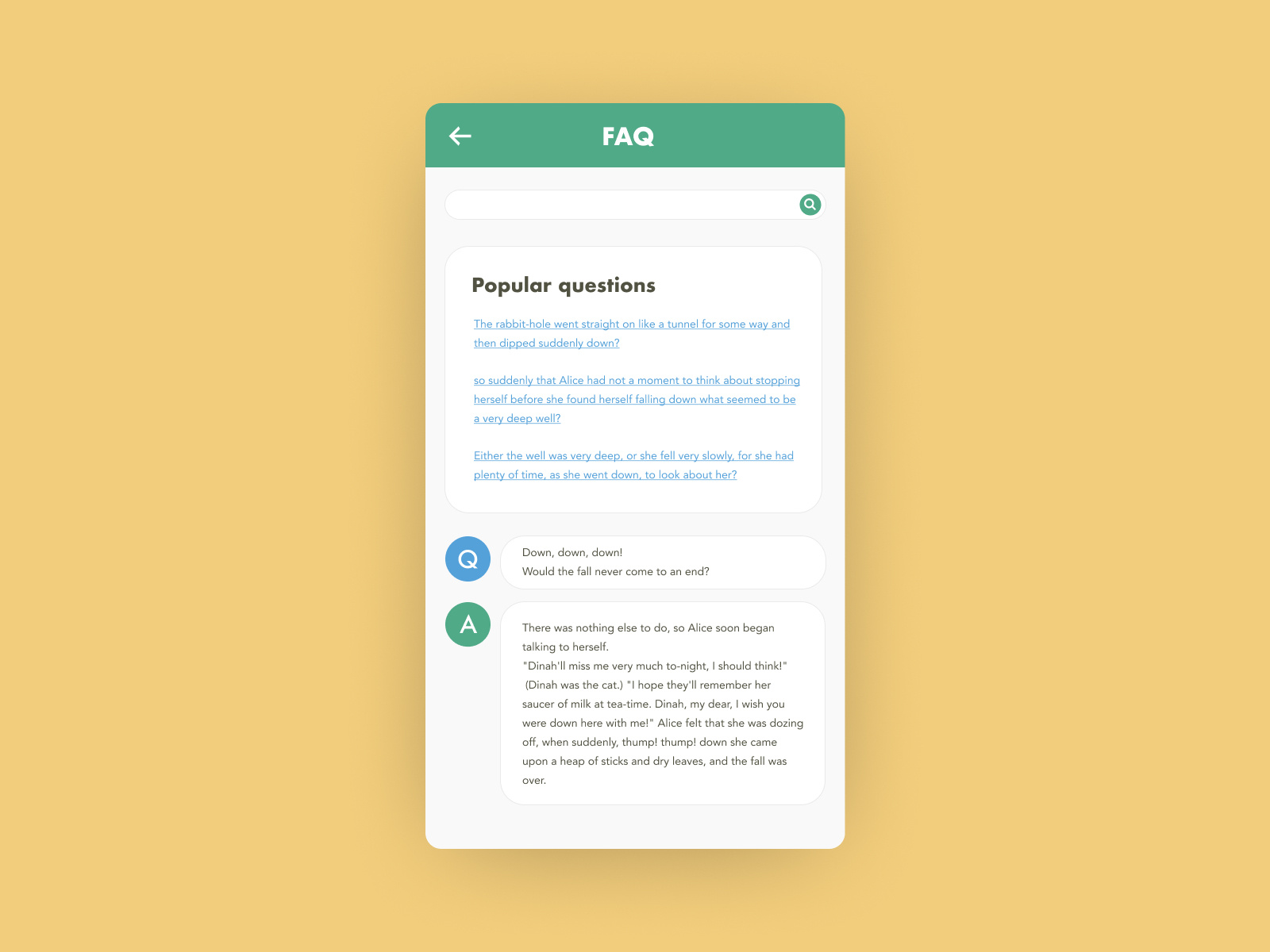 Daily UI#92 [ FAQ ] by Yukiko Kiguchi on Dribbble