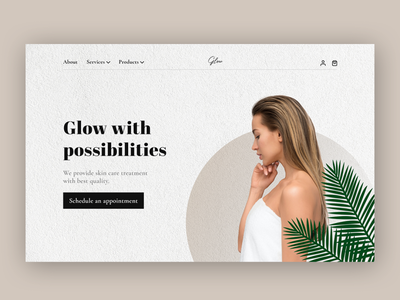 Skin care homepage by Sujith S on Dribbble
